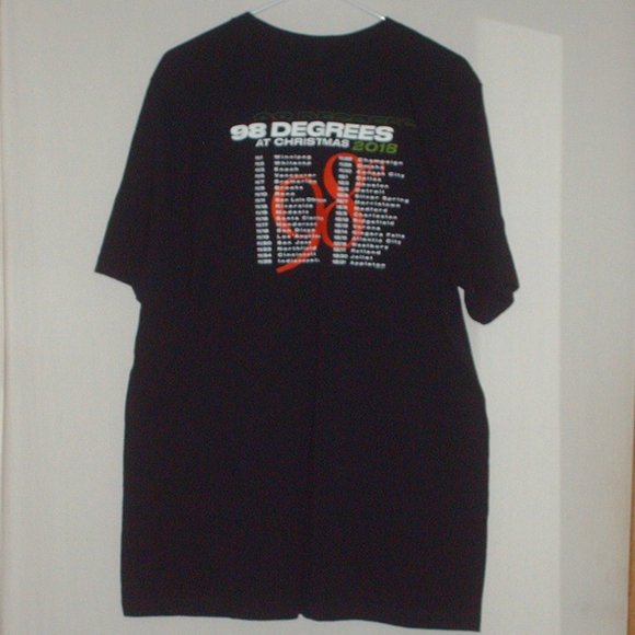 98 Degrees | Shirts | 98 At Christmas 28 Tour Doublesided Tshirt Xl ...